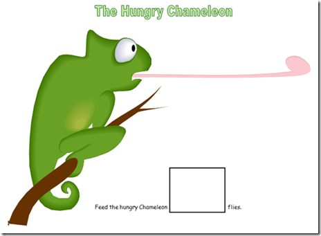 Along the Way: The Hungry Chameleon ~ Counting 0 - 10
